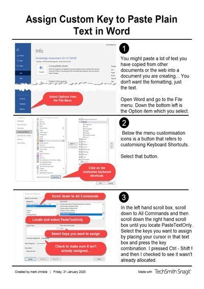 Assigning a shortcut key in Word | Learnshifting