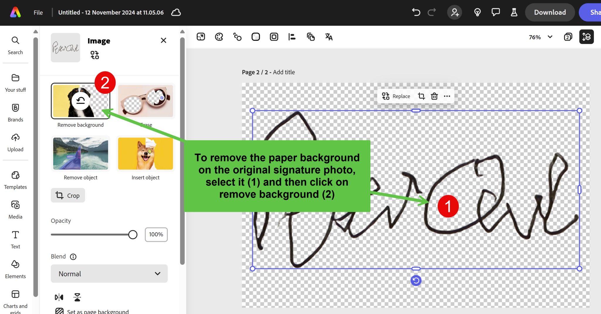 Add your signature to a PDF form using Adobe Express | Learnshifting